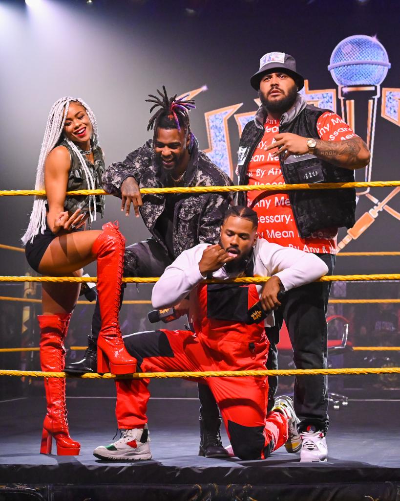 Scott Swerve reacts after forming Hit Row Records faction on NXT