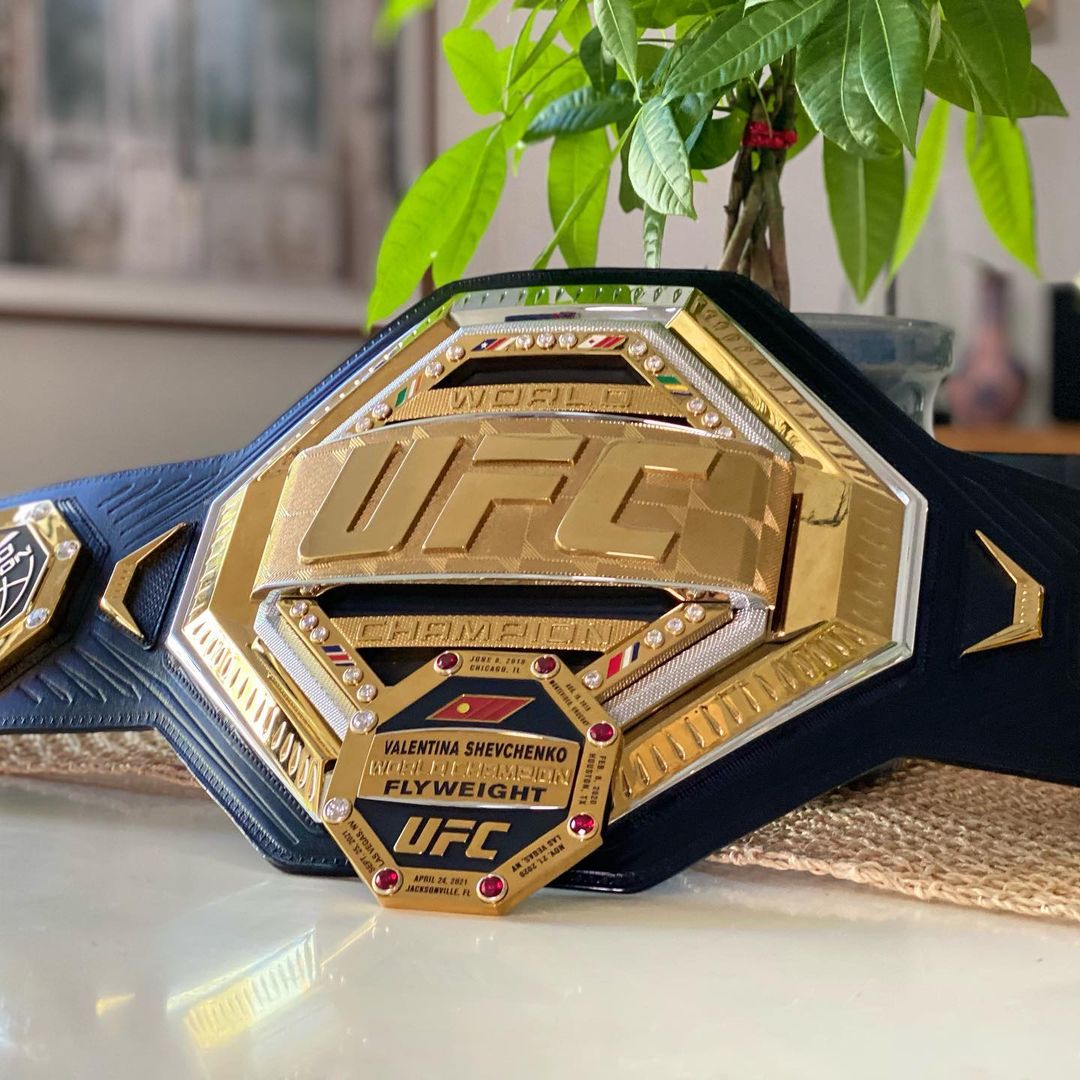 Valentina Shevchenko shows off her 6th ruby after successful title defence