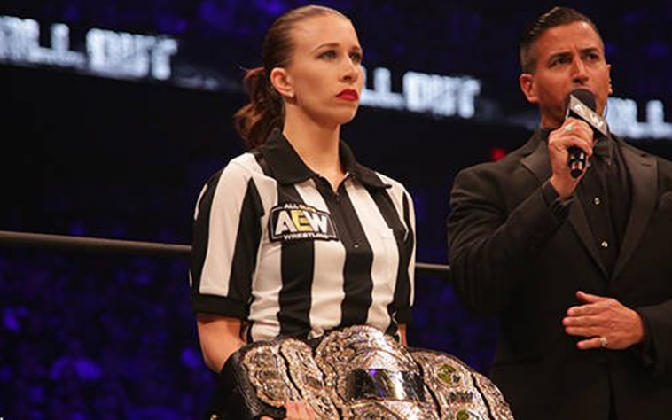 Who is AEW female referee Aubrey Edwards?