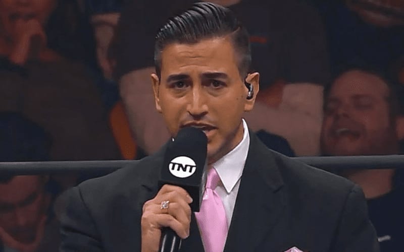 When was AEW ring announcer Justin Roberts released from WWE?