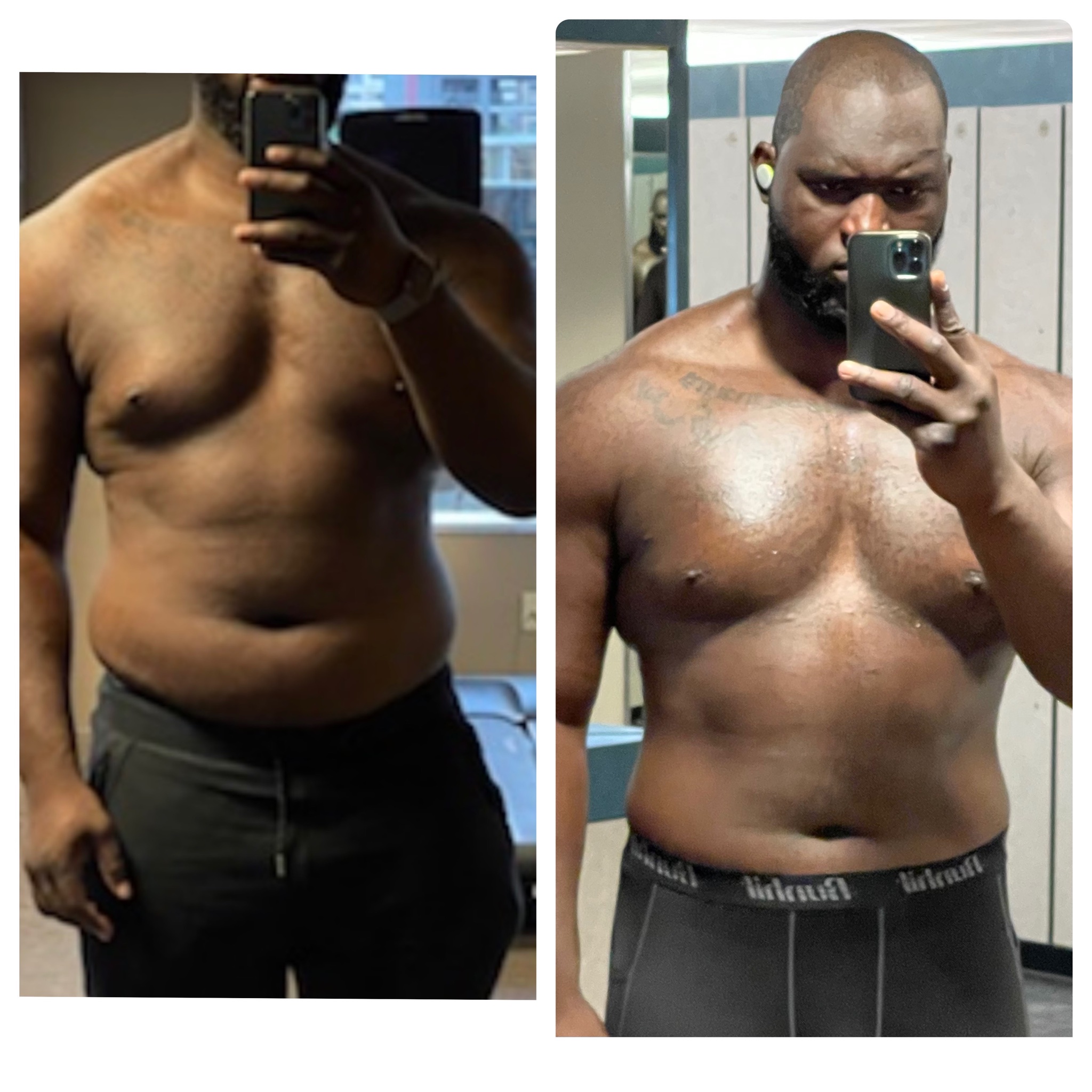 Omos shows off impressive body transformation