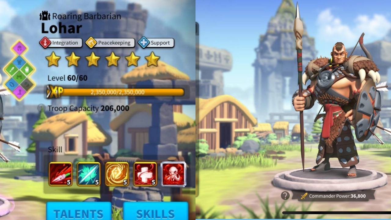 Rise of Kingdoms Lohar Build - Skills, Talents, Commanders, and More ...